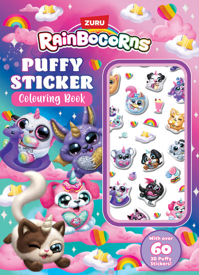 The Store - RAINBOCORNS: PUFFY STICKER COLOURING BOOK 2025 - Book - The ...