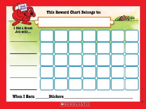 Product: Clifford Manners Reward Chart - Book - School Essentials