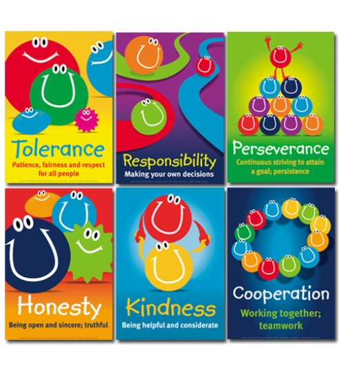 Product: VALUES POSTERS (SET OF 6) - Stationery - School Essentials