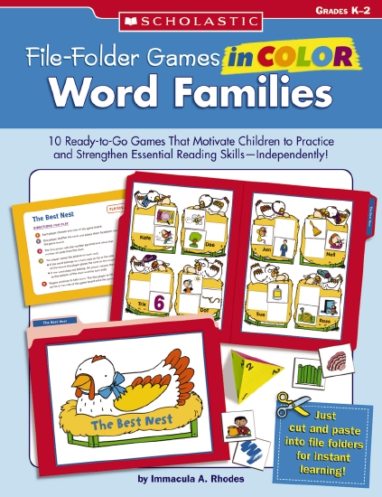 The Store - File Folder Games in Color: Word Families - Teacher ...
