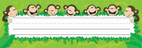 Product: MONKEY BUSINESS NAMEPLATES - Stationery - School Essentials