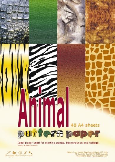 Product: ANIMAL PATTERN PAPER - Arts & Crafts - School Essentials