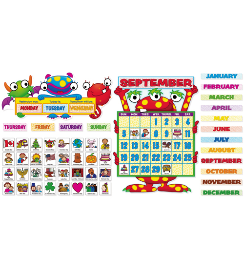 Product: MONSTER CALENDAR BULLETIN BOARD - Stationery - School Essentials