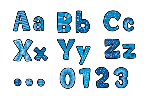 The Store - DESIGNER LETTERS DESIGNS BLUE - Stationery - The Store