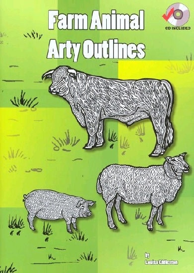 Product: FARM ANIMAL ARTY OUTLINES - Book - School Essentials