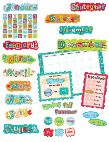Product: DOTS ON TURQUOISE CALENDAR SET - Stationery - School Essentials
