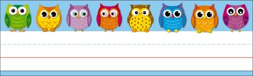 Product: COLOURFUL OWL NAMEPLATES - Stationery - School Essentials