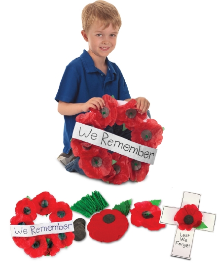 Product: Remembrance Poppies Craft Kit - Arts & Crafts - School Essentials