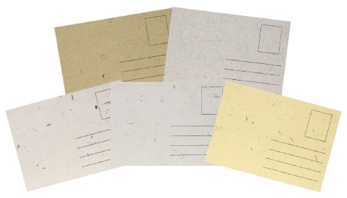 Product: HANDMADE PAPER POSTCARDS - Stationery - School Essentials