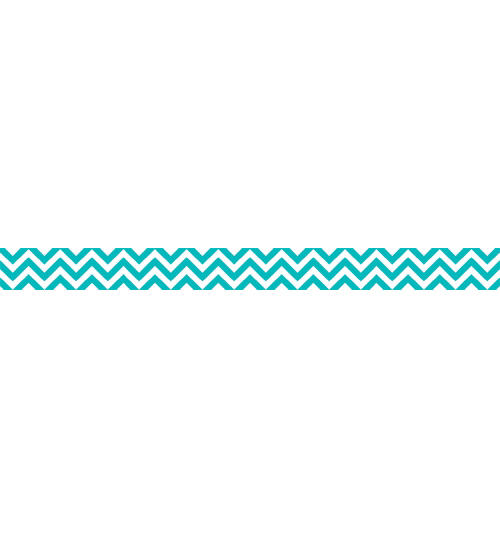 Product: TURQUOISE CHEVRON BORDER - Teacher Resource - School Essentials