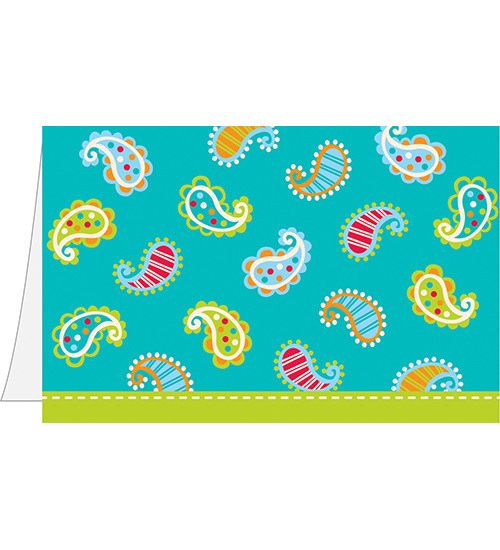The Store - PAISLEY ON TURQUOISE NOTE CARD - Stationery - The Store