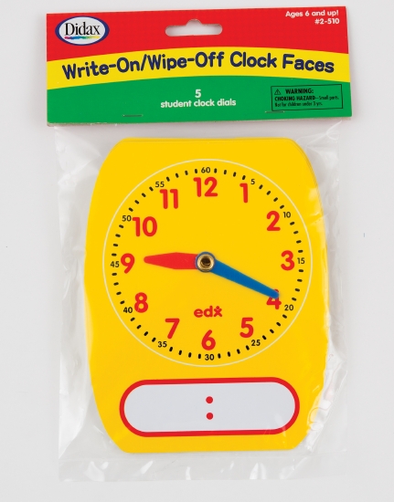 Product: WRITE ON WIPE OFF CLOCK FACES - Teacher Resource - School ...