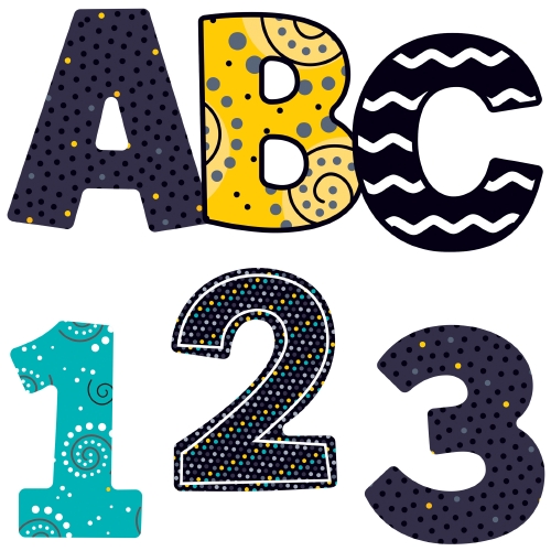 Product: BLACK WHITE & BOLD LETTERING - Stationery - School Essentials