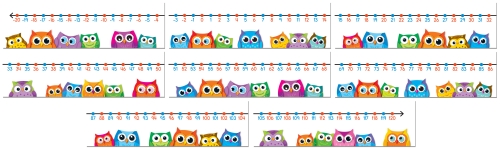 Product: COLOURFUL OWLS NUMBERLINE BBRD - Stationery - School Essentials