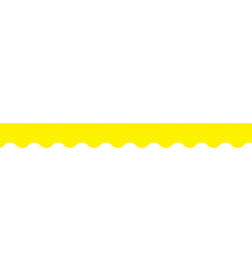 Product: YELLOW WAVY BORDER - Teacher Resource - School Essentials