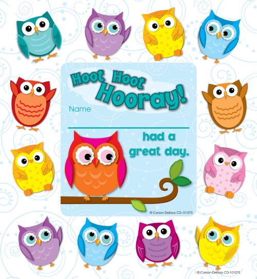 Product: COLOURFUL OWLS FRAMED AWARDS - Teacher Resource - School ...