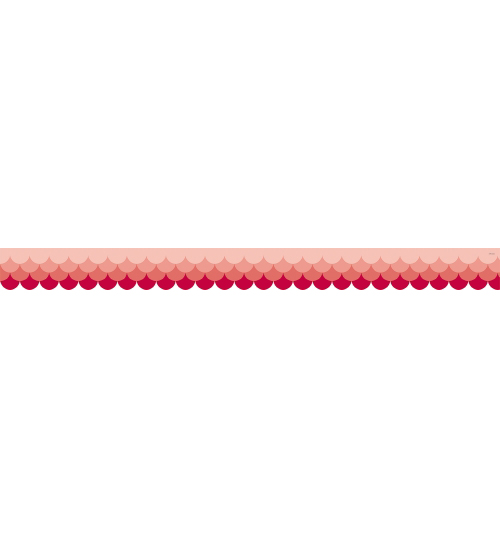 Product: RED OMBRE SCALLOP BORDERS - Stationery - School Essentials