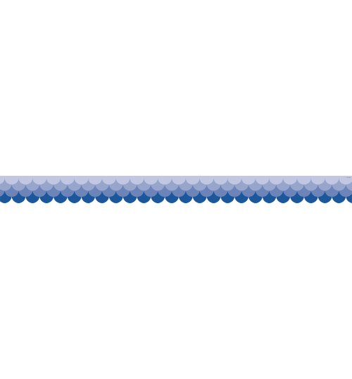 Product: BLUE SCALLOP BORDER - Stationery - School Essentials