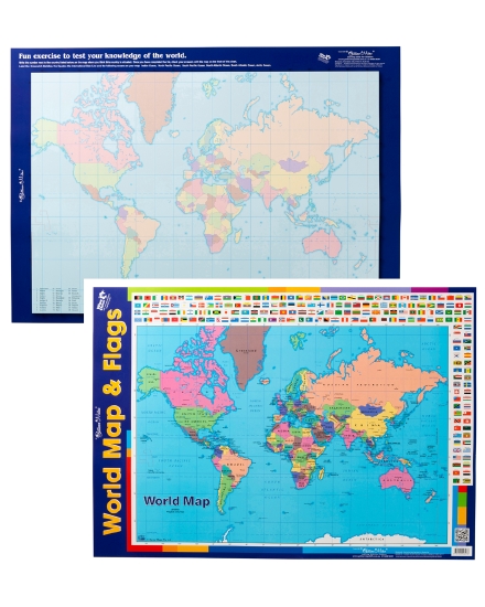 Product: World Map with Flags Poster - Teacher Resource - School Essentials