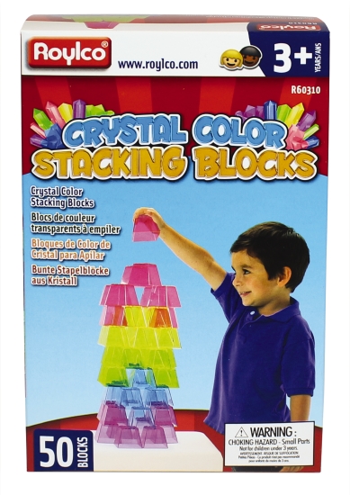 Product: CRYSTAL COLOUR STACKING BLOCKS - Toy/Game - School Essentials