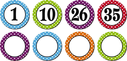Product: POLKA DOT MAGNETIC NUMBERS - Teacher Resource - School Essentials