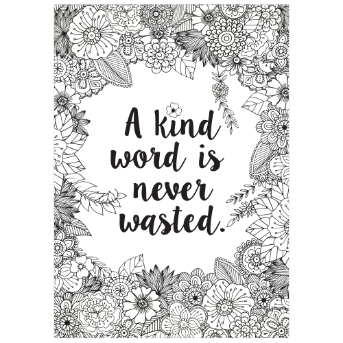 The Store - A KIND WORD COLOUR-ME POSTER - Arts & Crafts - The Store