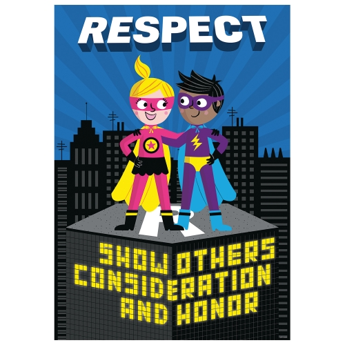 Product: RESPECT SUPERHERO POSTER - Teacher Resource - School Essentials