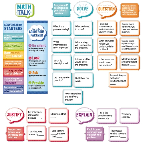 Product: MATH TALK BULLETIN BOARD SET - Teacher Resource - School ...