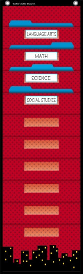 Product: SUPERHERO 10 POCKET CHART - Storage - School Essentials