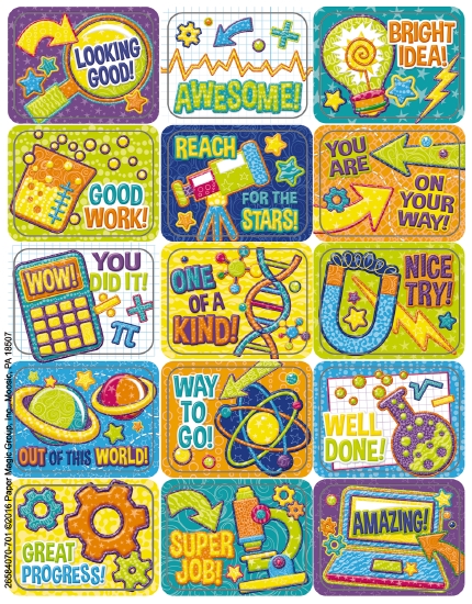 Product: COLOUR WORLD STEM STICKERS - Stationery - School Essentials