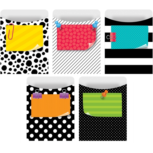 Product: BOLD&BRIGHT LIBRARY POCKETS - Teacher Resource - School Essentials
