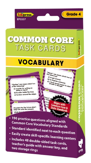 Product: VOCABULARY TASK CARDS (GR 4) - Toy/Game - School Essentials