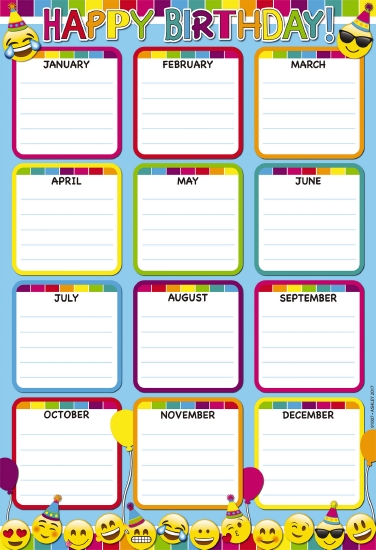 Product: EMOJI HAPPY BIRTH POLY CHART - Teacher Resource - School ...