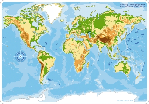 The Store - WORLD MAP PHYSICAL LRNING MAT - Teacher Resource - The Store
