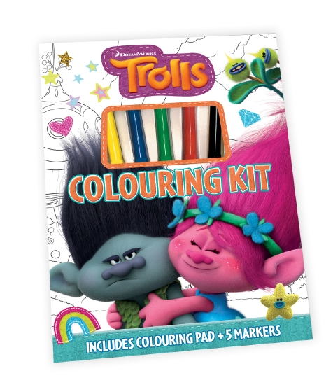 Product: Trolls: Colouring Kit (DreamWorks) - Book - School Essentials